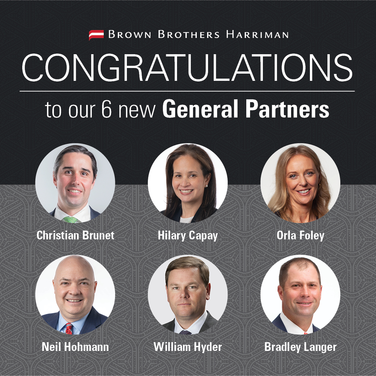 Brown Brothers Harriman Appoints Six New General Partners